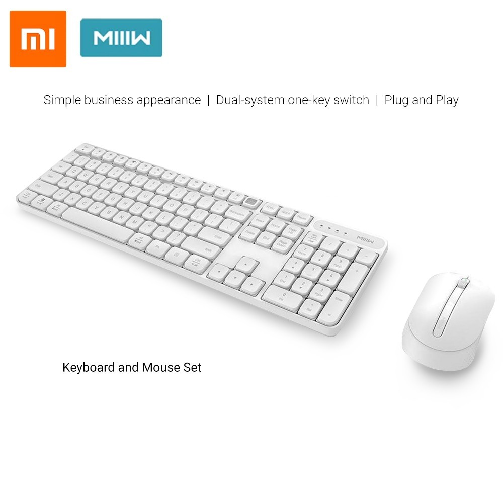 XIAOMI MIIW WIRELESS KEYBOARD AND MOUSE (WHITE), Computers & Tech ...