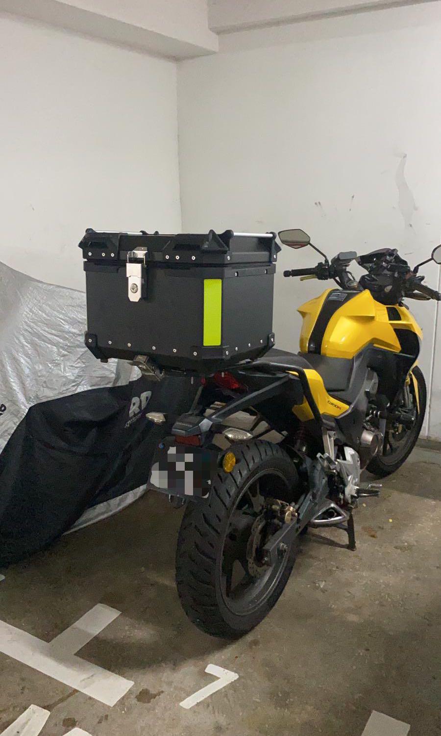 45L Aluminium Top Box, Motorcycles, Motorcycle Accessories on Carousell