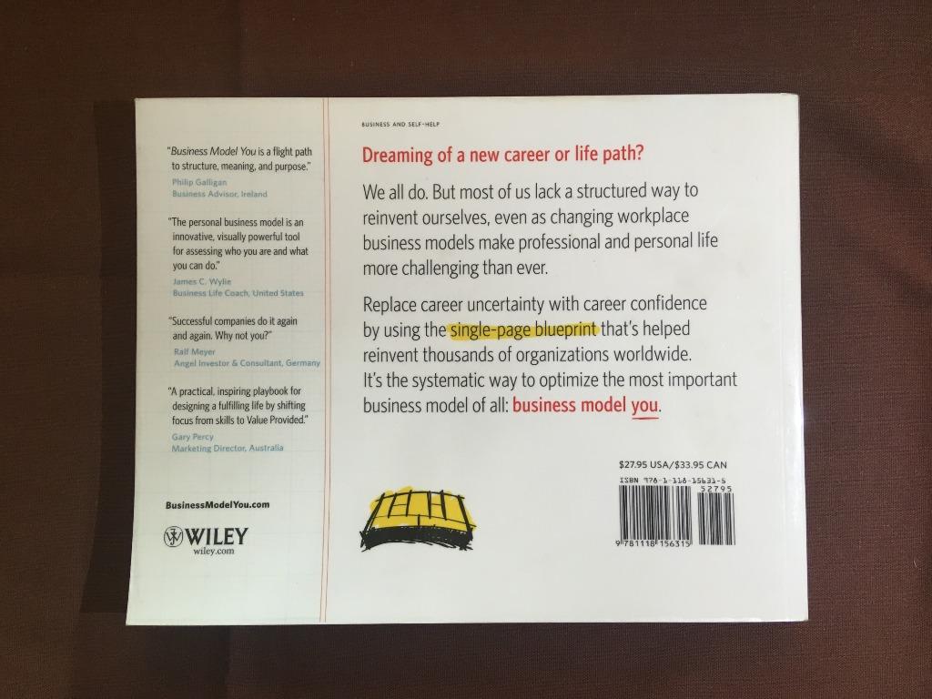 Business Model You: A One-Page Method For Reinventing Your Career, 興趣及 ...