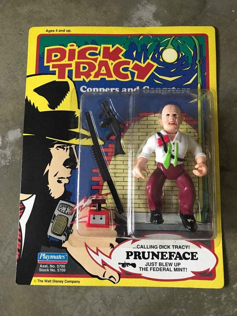 Dick Tracy Pruneface figure 1990 NEW, Vintage & Collectibles, Vintage ...