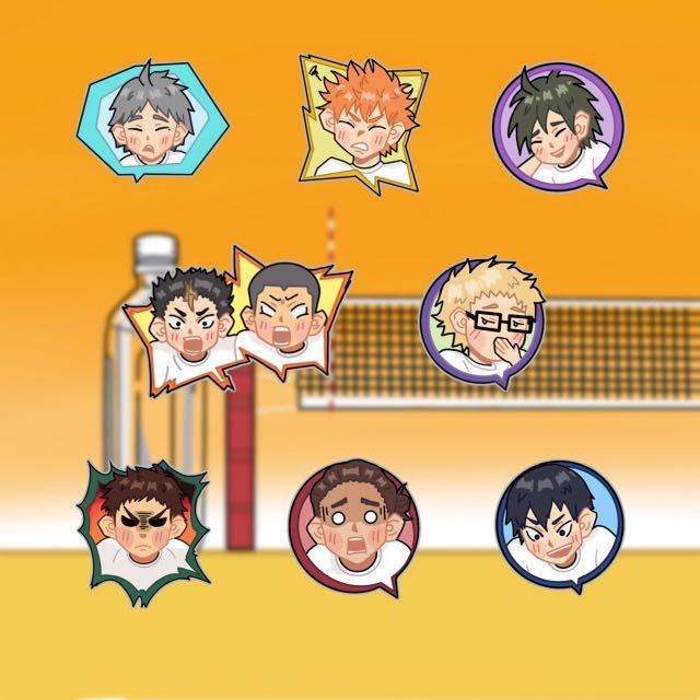 Haikyuu stickers, Design & Craft, Art & Prints on Carousell