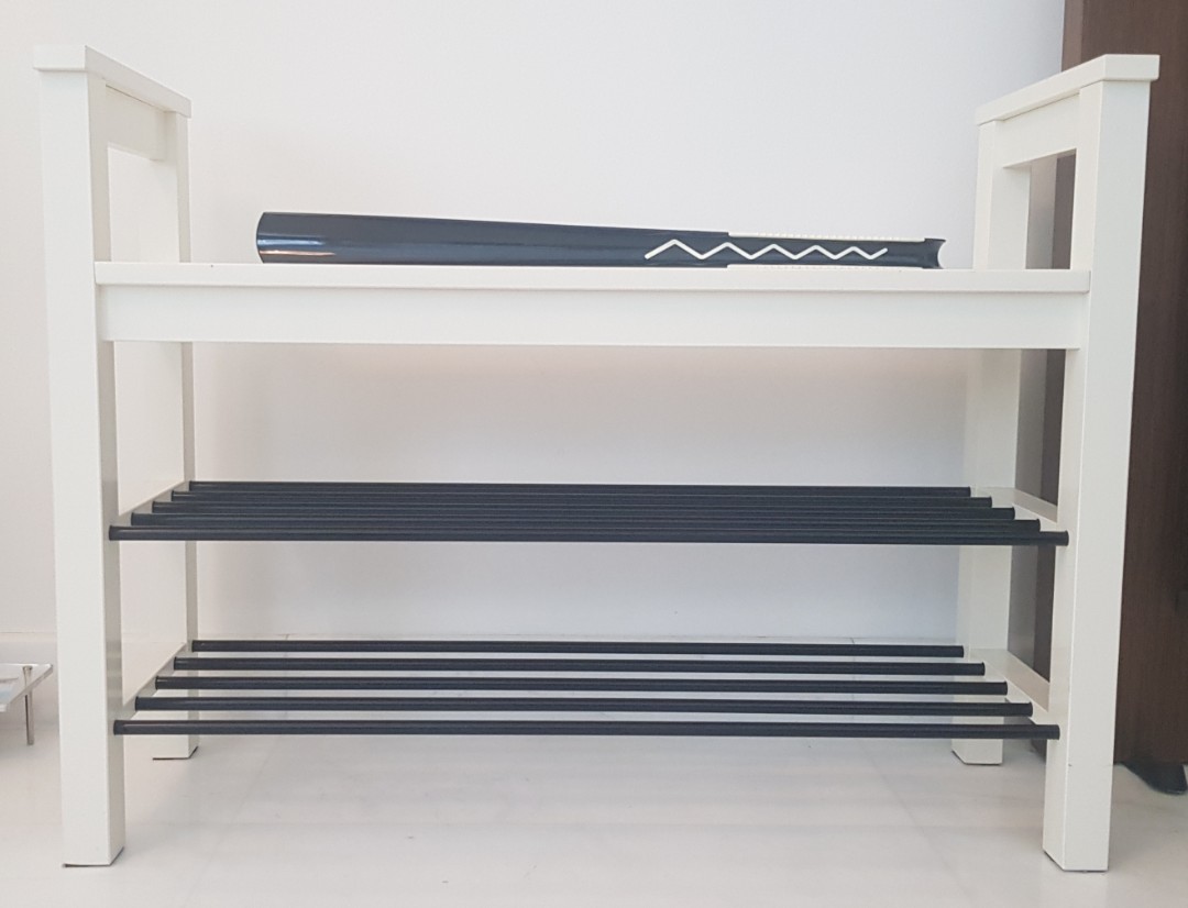 Ikea Hemnes shoe rack / bench with a shoe horn, Furniture & Home Living ...