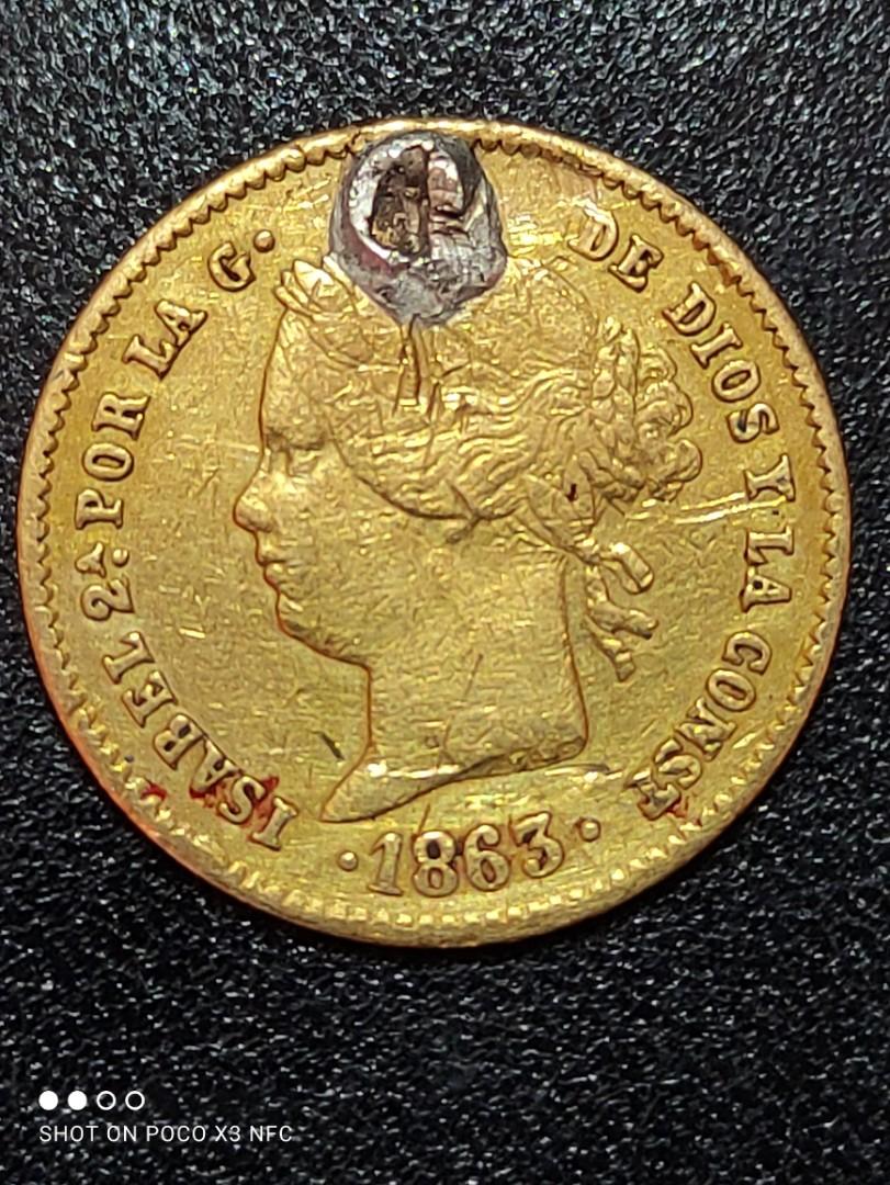 Isabel 2p Gold Coin, Hobbies & Toys, Memorabilia & Collectibles ...
