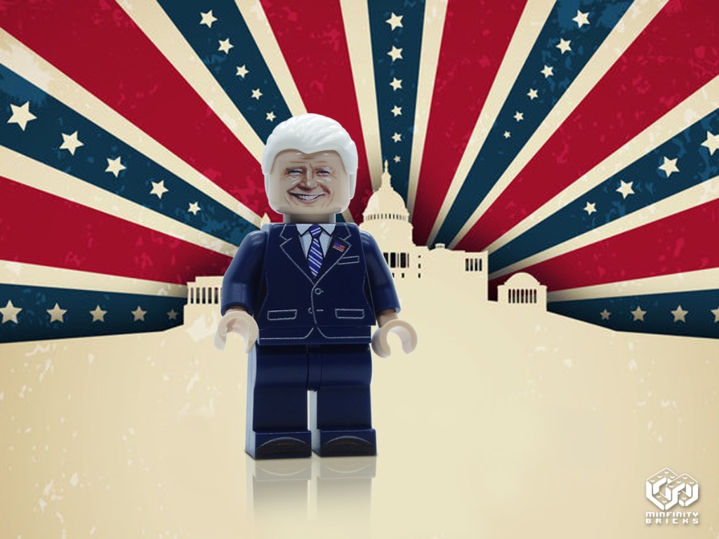 LEGO MOC Minifigure: Joe Biden, the USA (Custom minifigure), 興趣及遊戲, 玩具 ...