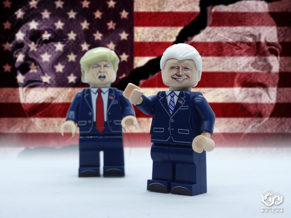 LEGO MOC Minifigure: Joe Biden, the USA (Custom minifigure), 興趣及遊戲, 玩具 ...