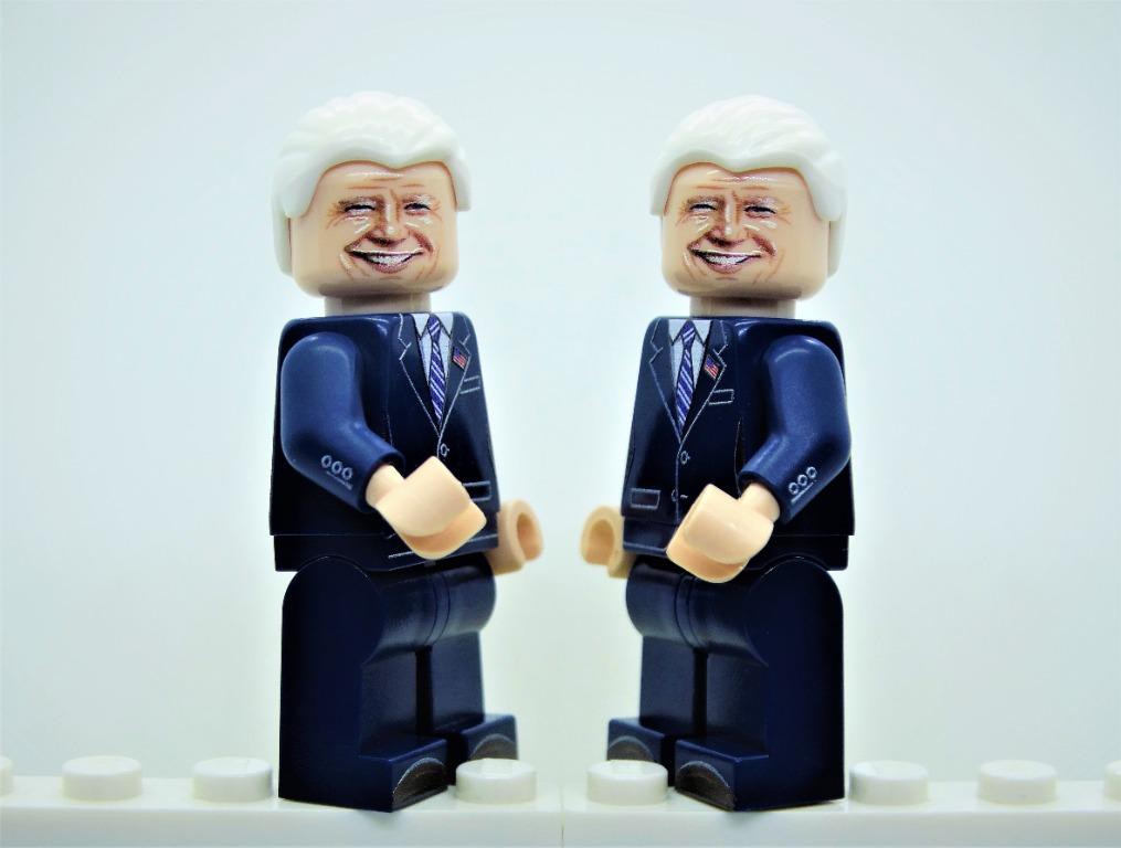 LEGO MOC Minifigure: Joe Biden, the USA (Custom minifigure), 興趣及遊戲, 玩具 ...