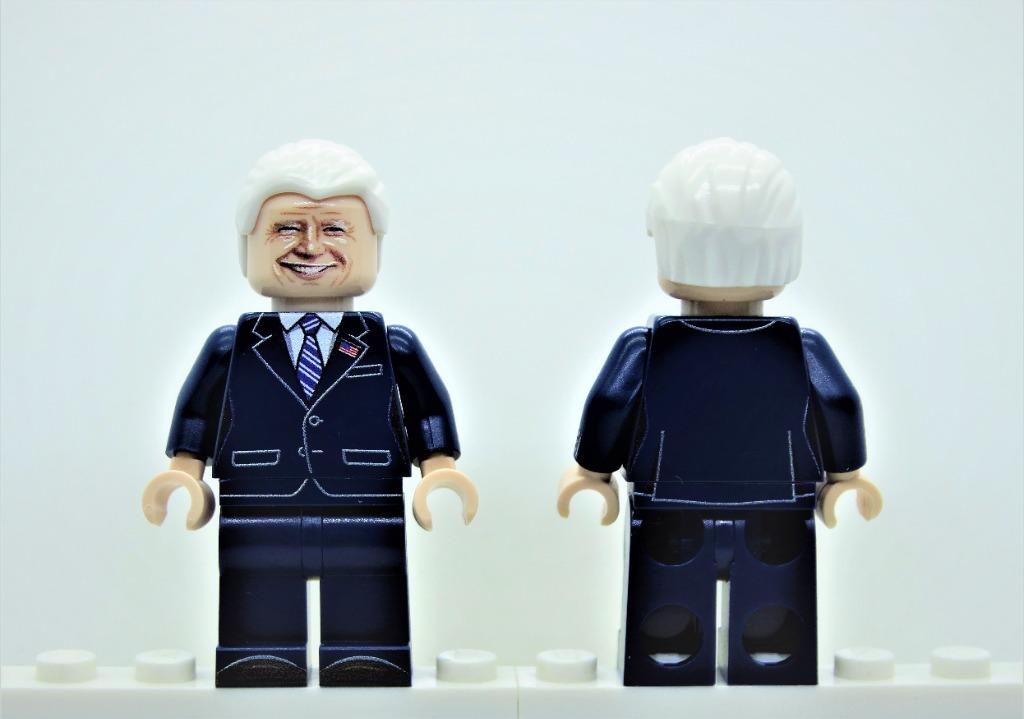 LEGO MOC Minifigure: Joe Biden, the USA (Custom minifigure), 興趣及遊戲, 玩具 ...