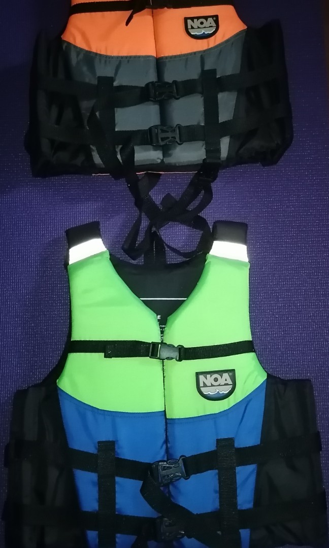 NOA LIFE JACKETS|LIFE VEST FOR ADULTS(BLUE&ORANGE), Sports Equipment ...