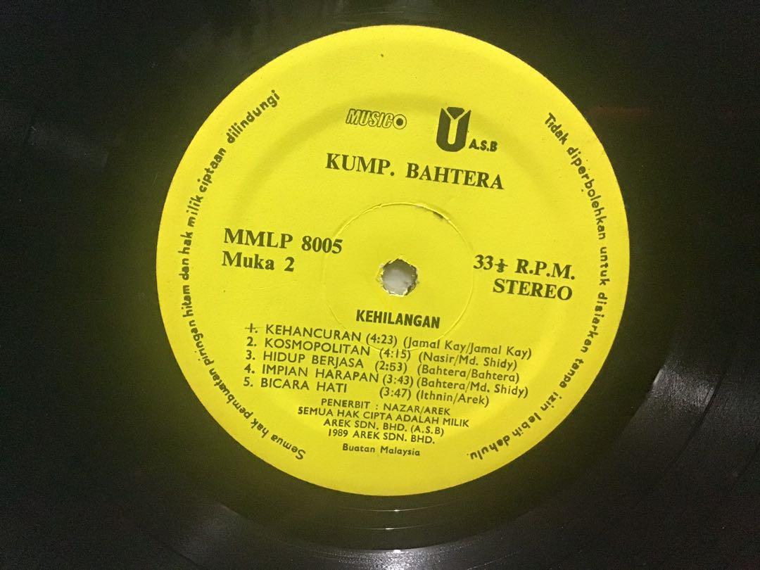 LP Bahtera - Kehilangan VINYL RECORD Anubis Piring Hitam Melayu Malay ...