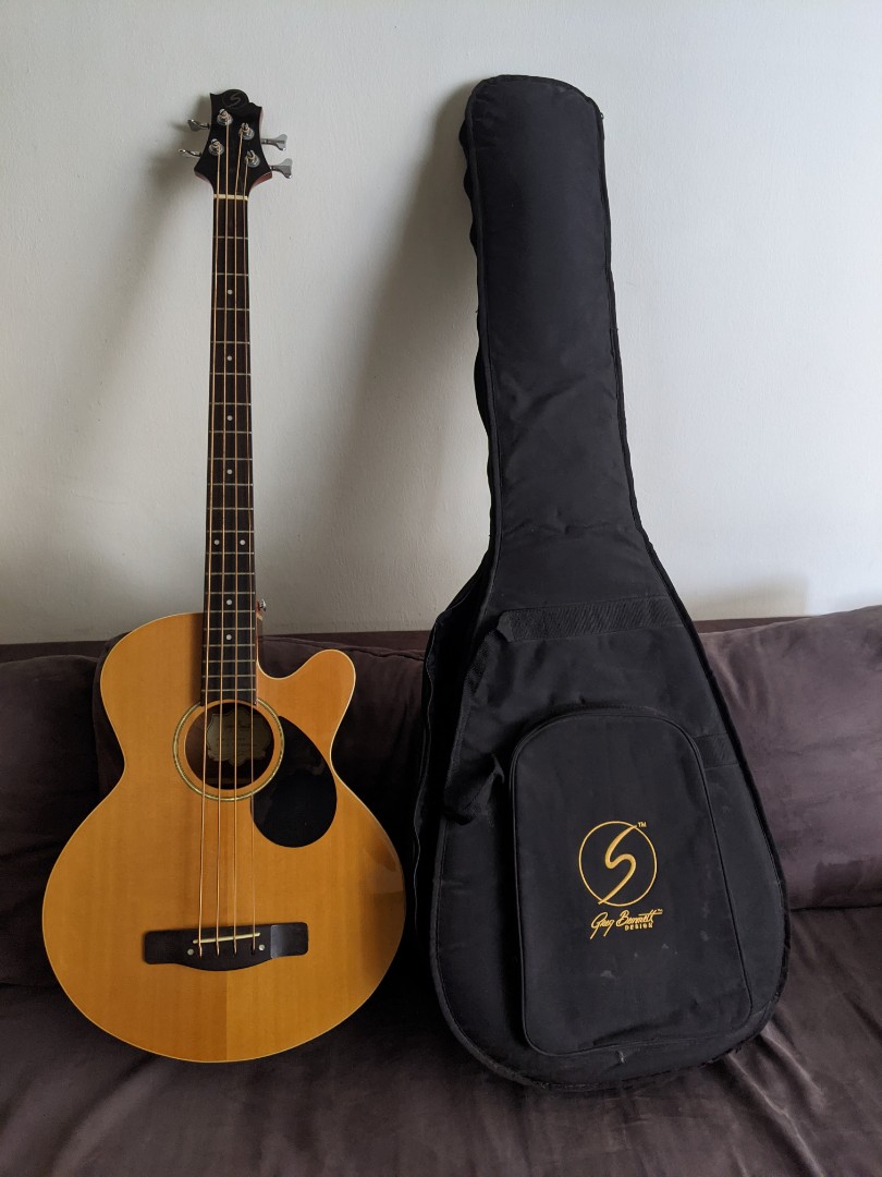 Samick 4 String Acoustic Bass Guitar, Hobbies & Toys, Music & Media ...