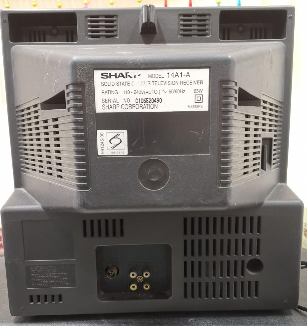 Sharp Colour TV CRT 14 inch Analog with remote, TV & Home Appliances ...
