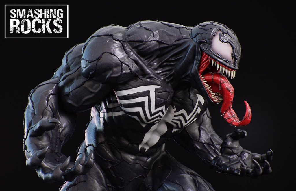 Smashing Rocks Studio - Scale 1/4 Collectible Statue - Venom, Hobbies ...