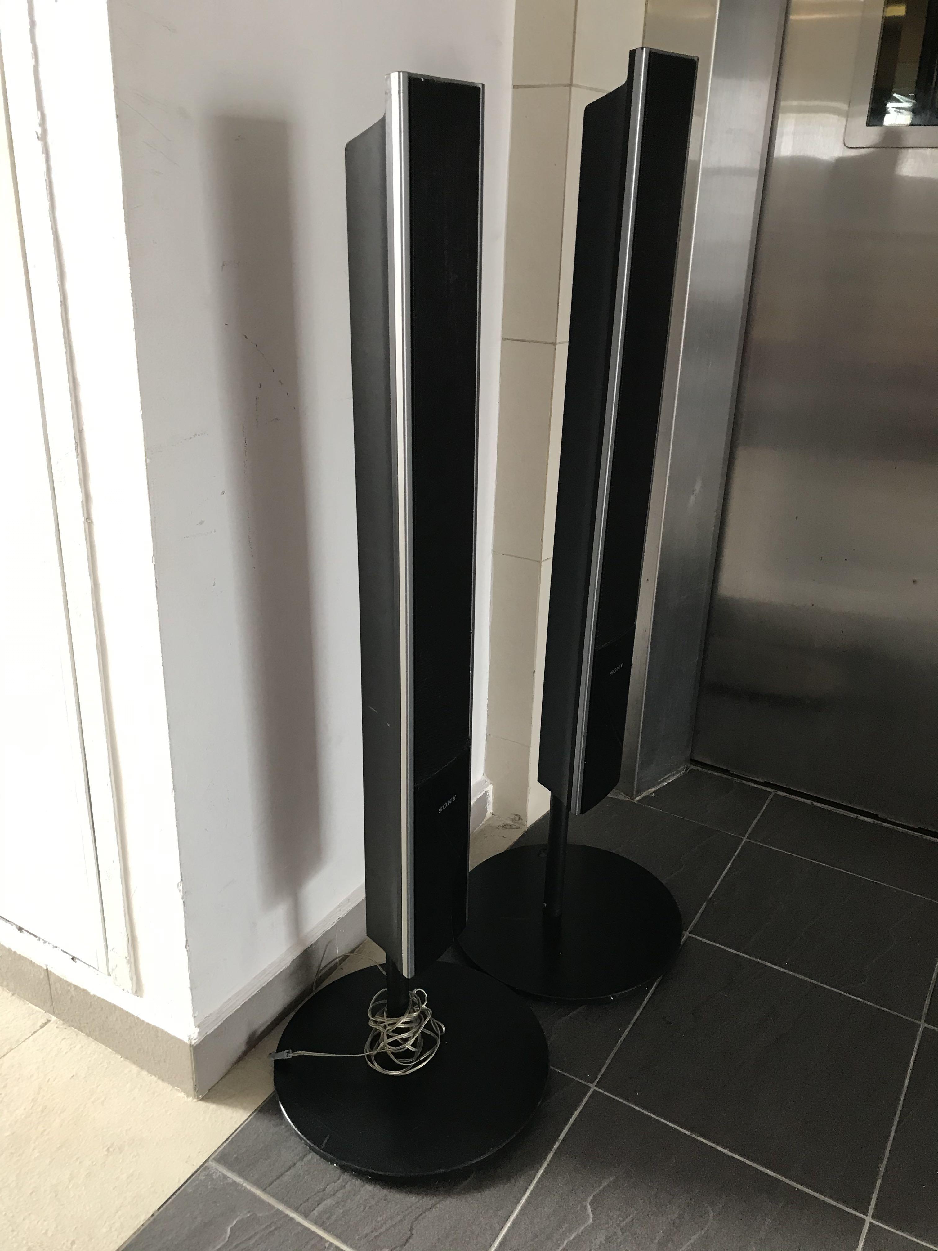 SONY 3 OHM Dual Tower Standing Speakers Pair / Sony Speaker System Soundbar Sound Bar / 113.5cm ...