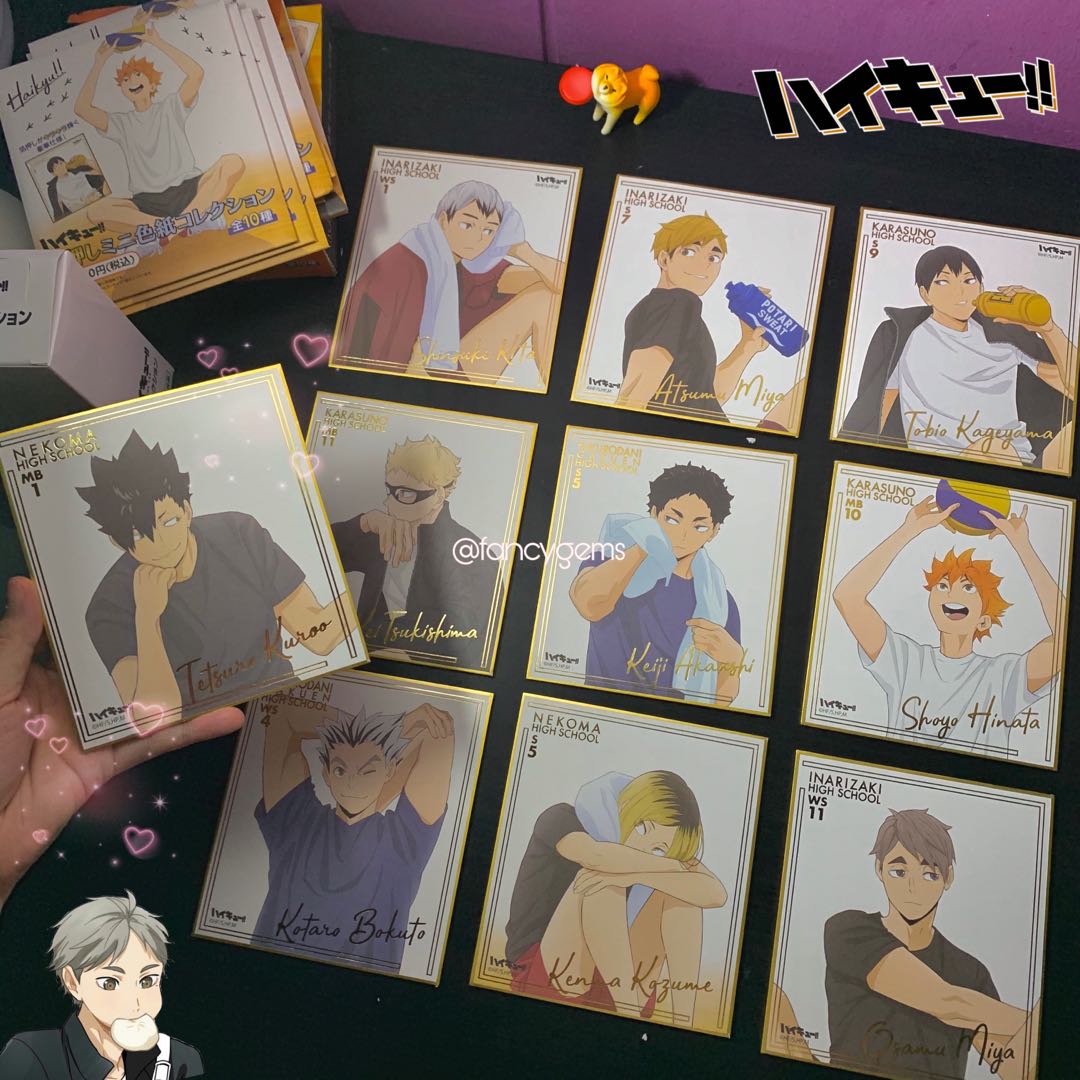 [BN INSTOCK] Haikyuu Gold Foil Shikishi, Hobbies & Toys, Memorabilia ...