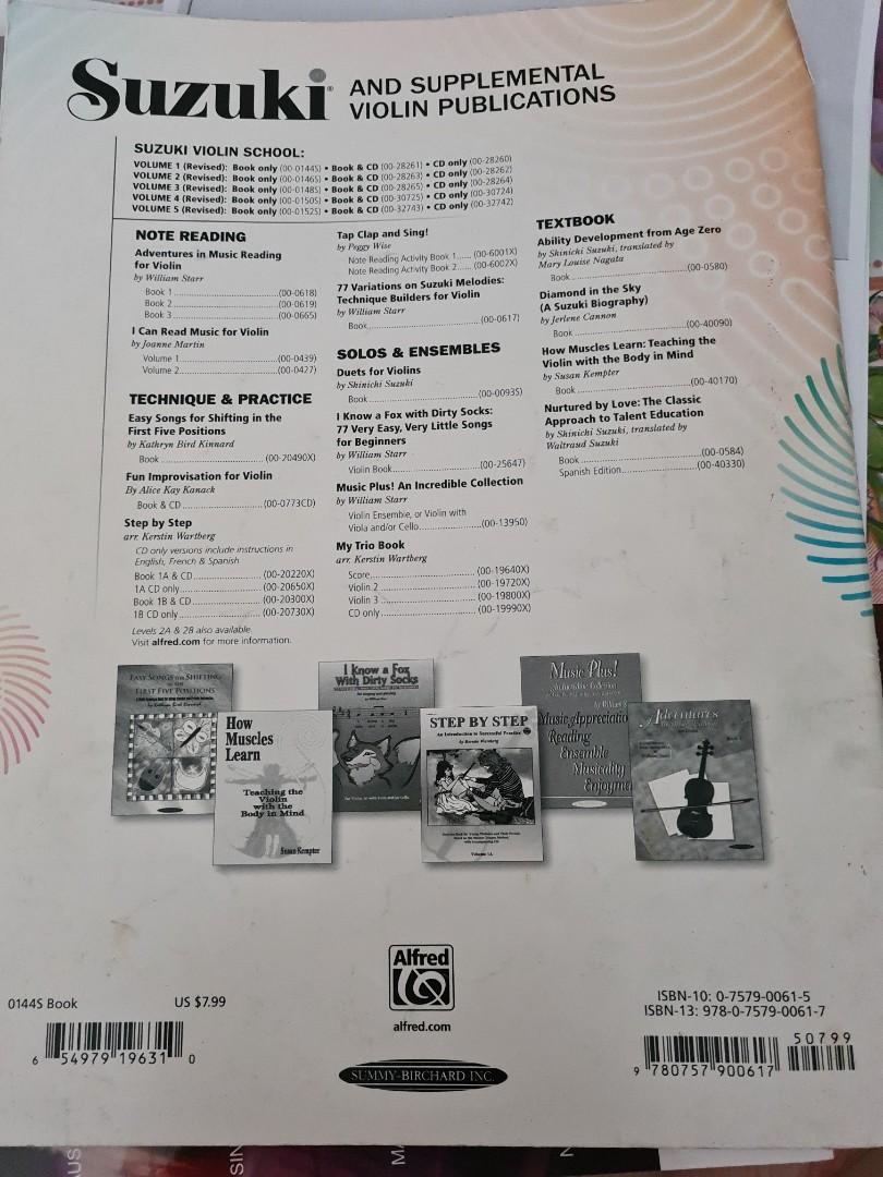 Suzuki volume 1-violin, Hobbies & Toys, Books & Magazines, Assessment ...