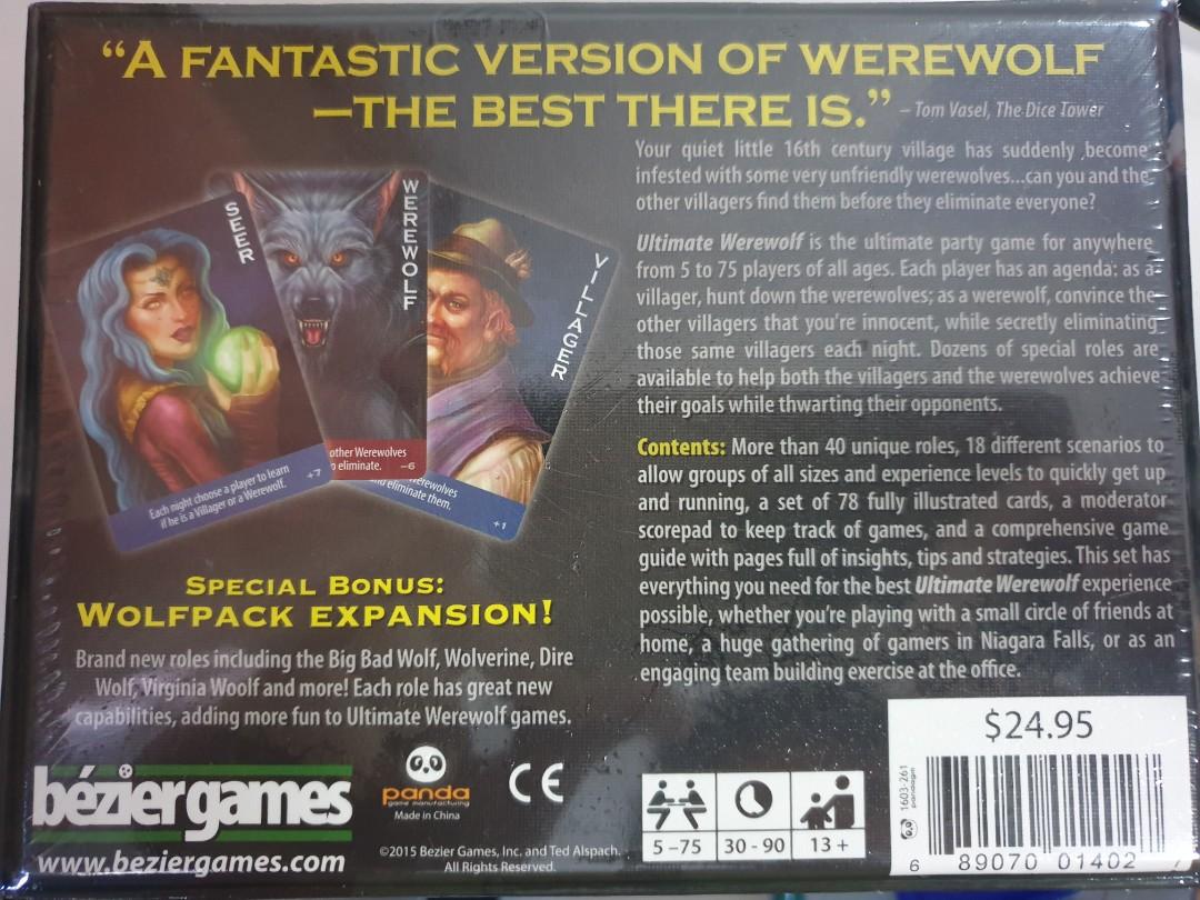 Ted Alspach- Ultimate Werewolf Deluxe Edition, Hobbies & Toys, Toys ...