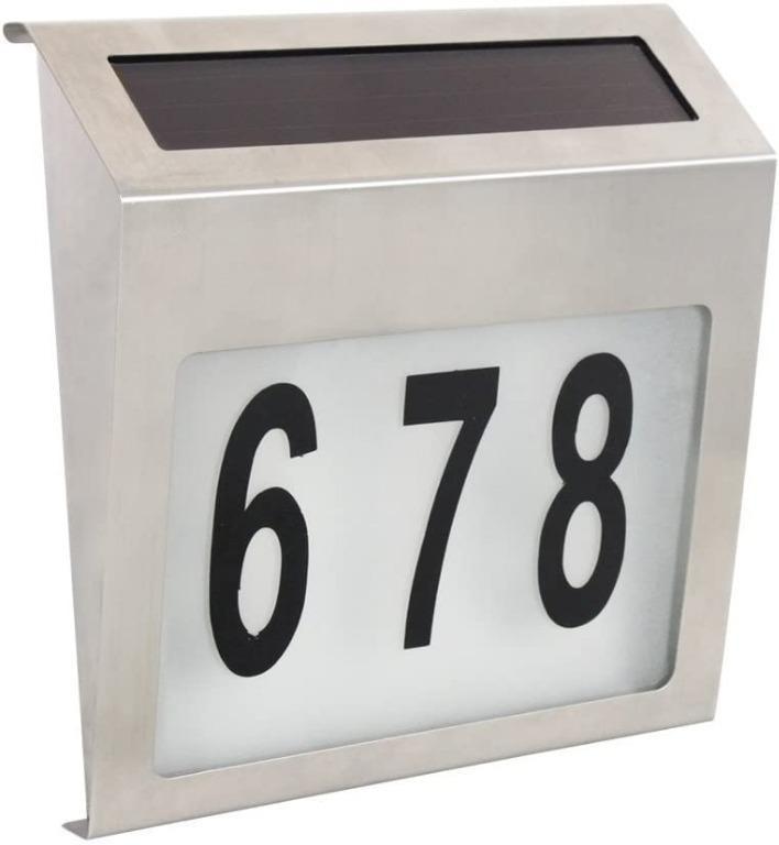 T-SUNRISE Solar Door Plaque Light,3 LED Outdoor Illuminated House Signs ...