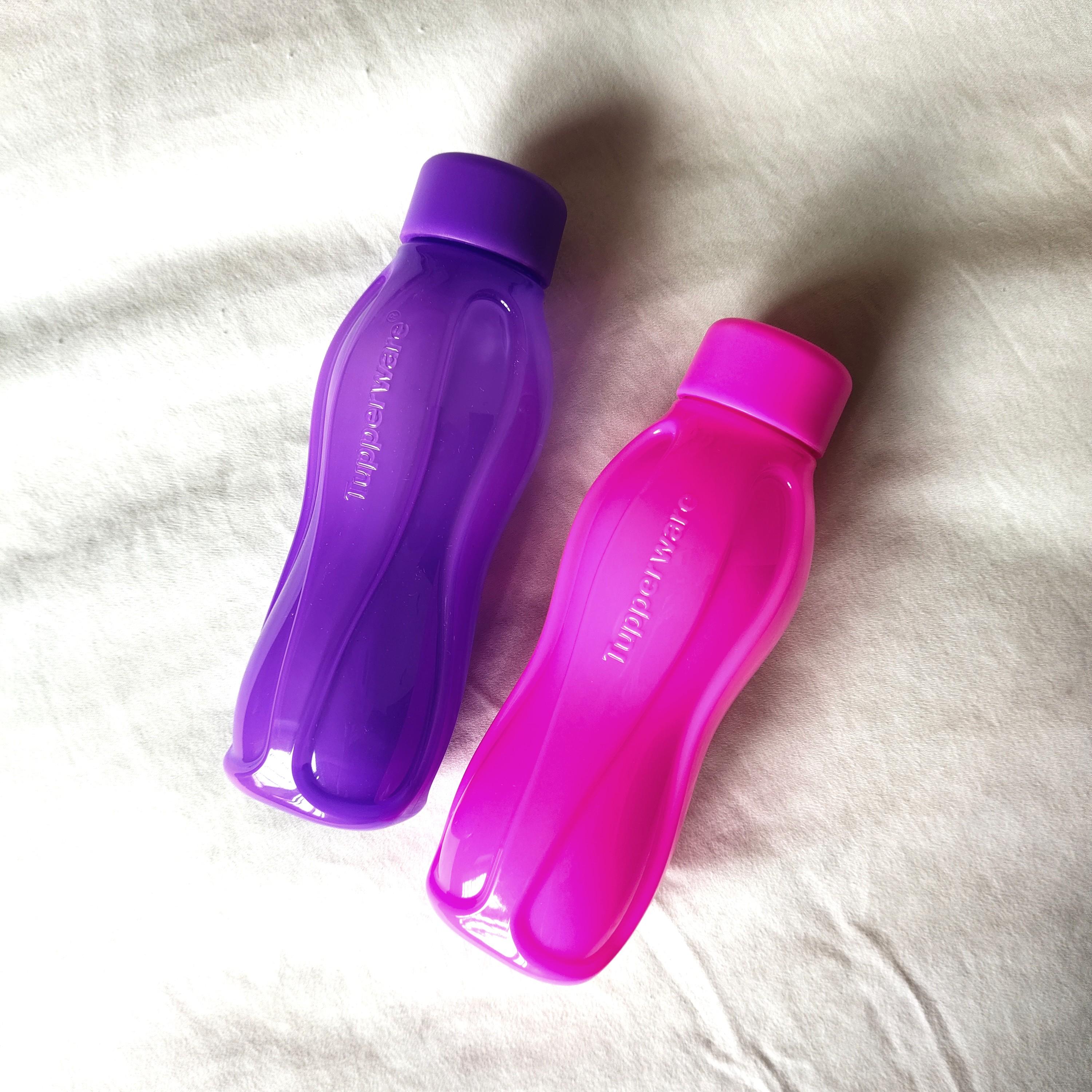 tupperware eco bottles 310ml in lavender purple and pink, Everything ...