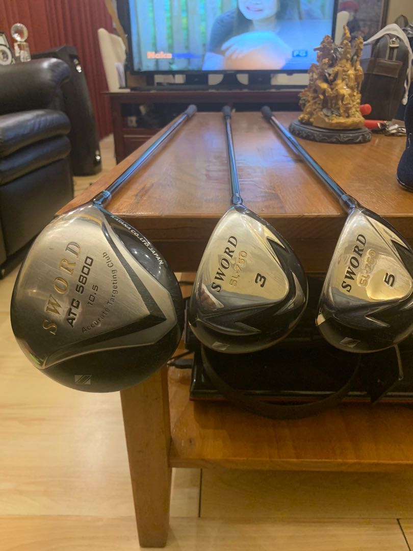 Used Katana Golf Sword Mens Set of Driver and Woods, Sports Equipment ...