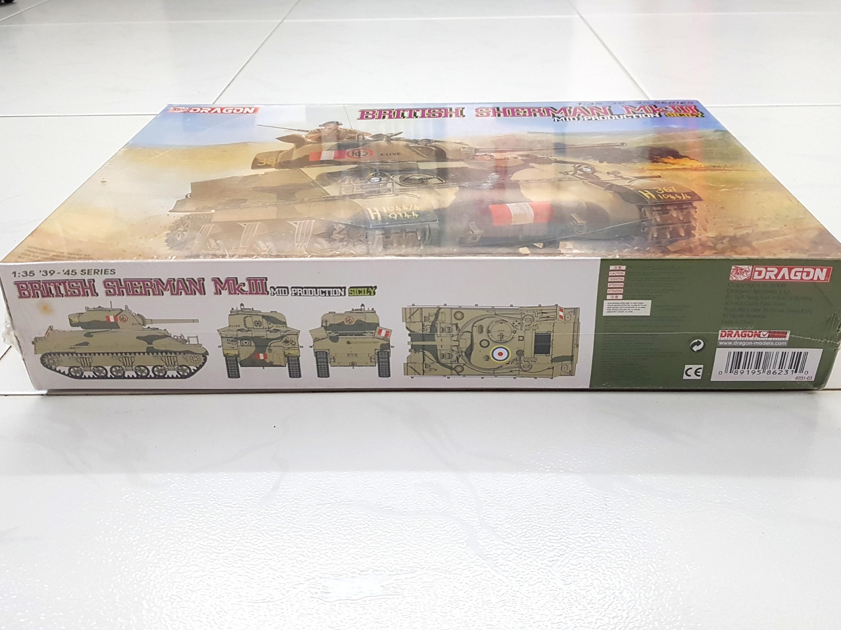 1/35 #6231 Dragon British Sherman Mk. III Mid Production Sicily c/w ...