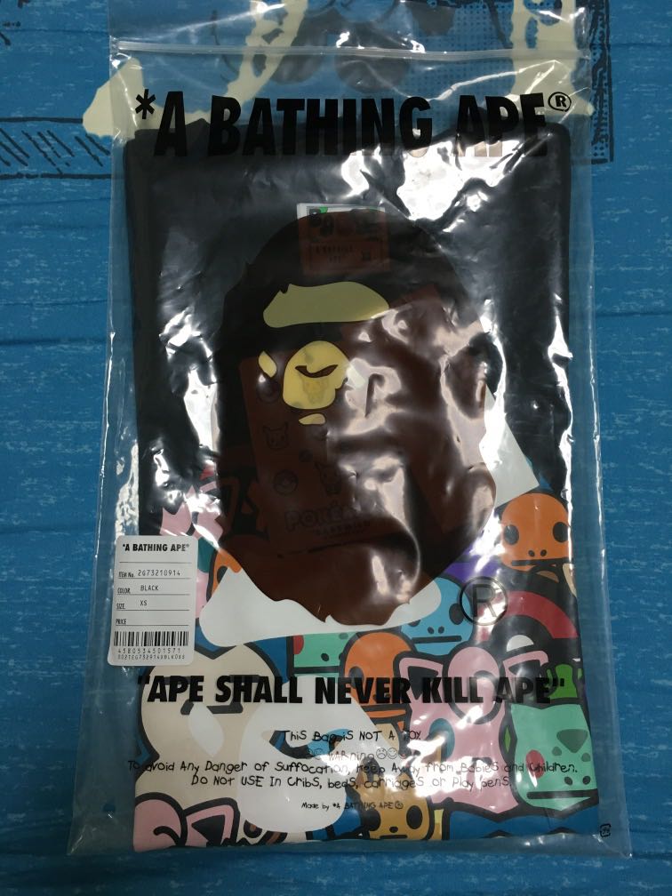 BAPE / A Bathing Ape Pokemon Woman Black XS, Women's Fashion, Tops ...