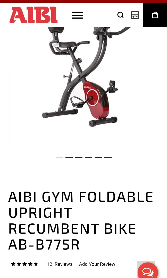 Aibi Gym Foldable Bike, Sports Equipment, Exercise & Fitness, Cardio ...