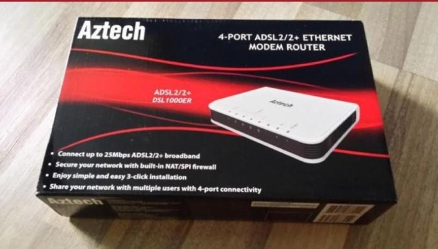 Aztech DSL1000ER - ADSL2/2+ 4 Port Ethernet Modem Router, Computers ...