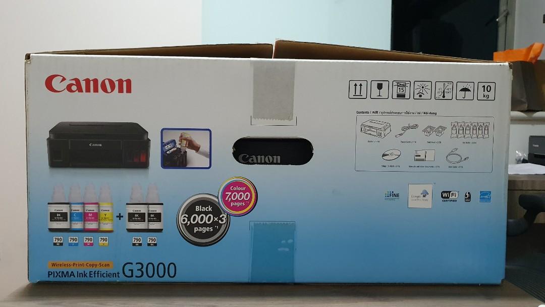 Canon PIXMA G3000 Printer / Scanner / Copier, Computers & Tech ...