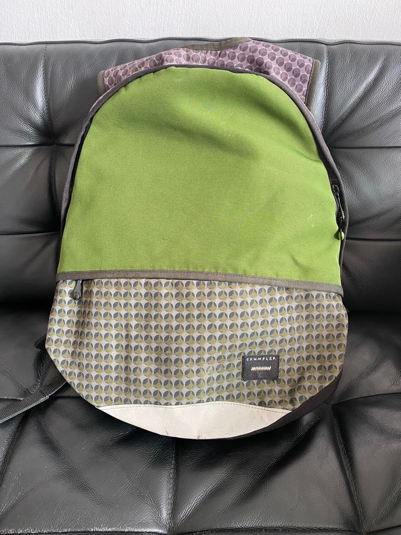 Crumpler Green Backpack - $20, Men's Fashion, Bags, Backpacks on Carousell