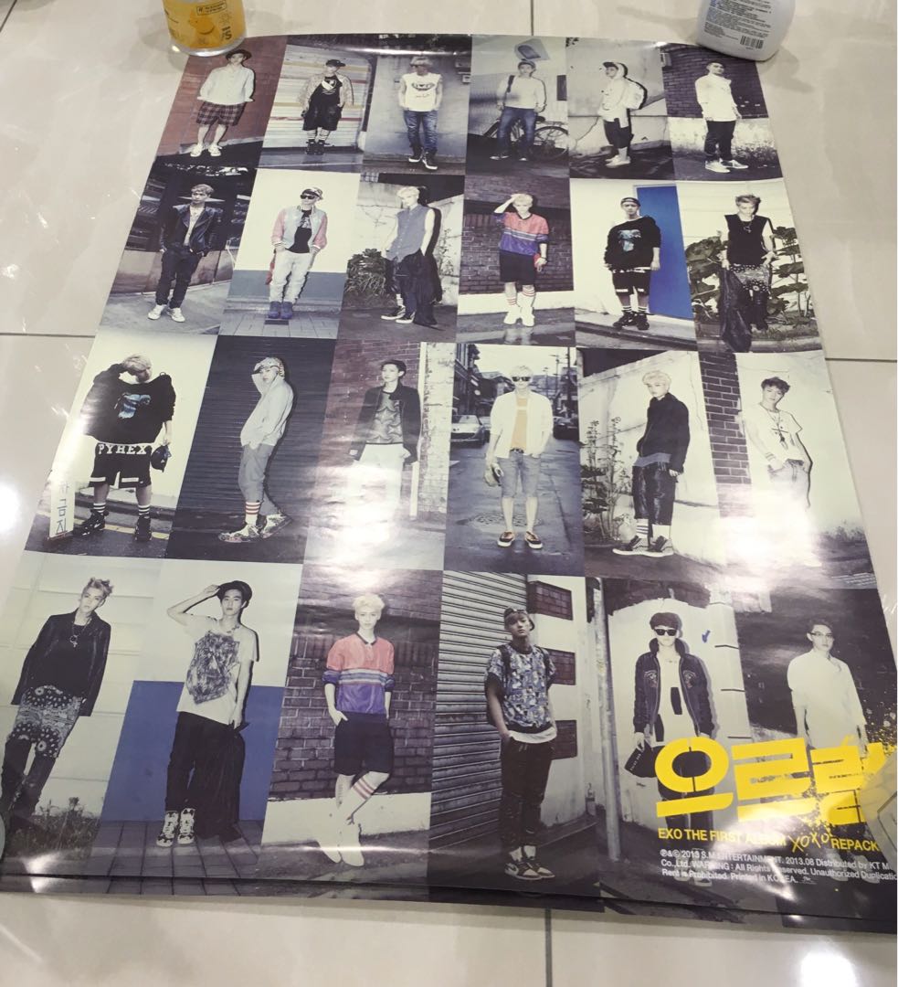 Exo The first Album xoxo repackage Poster, Hobbies & Toys, Collectibles ...