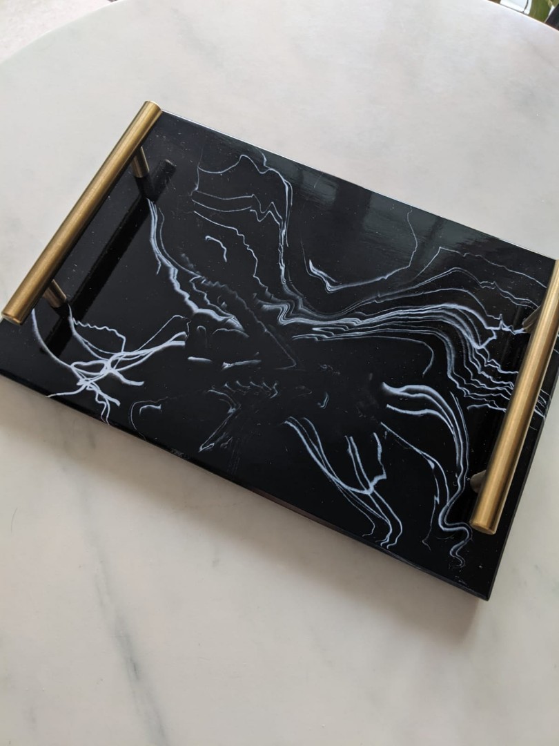 Faux marble display tray, Furniture & Home Living, Kitchenware ...