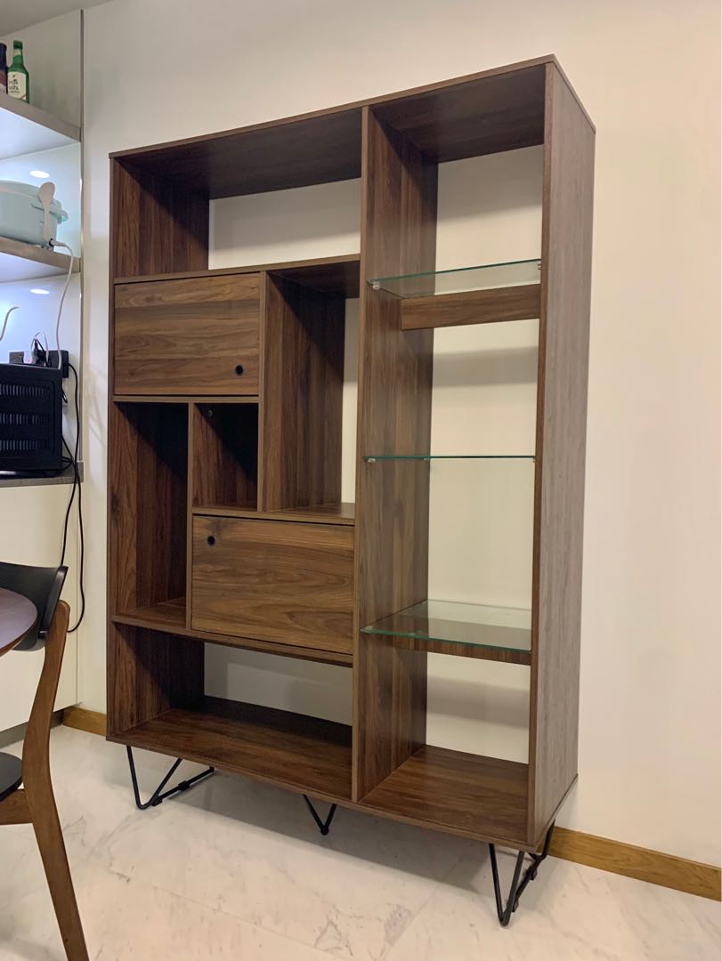 Ferrara Display Cabinet / Bookshelf - Wooden, Furniture & Home Living ...