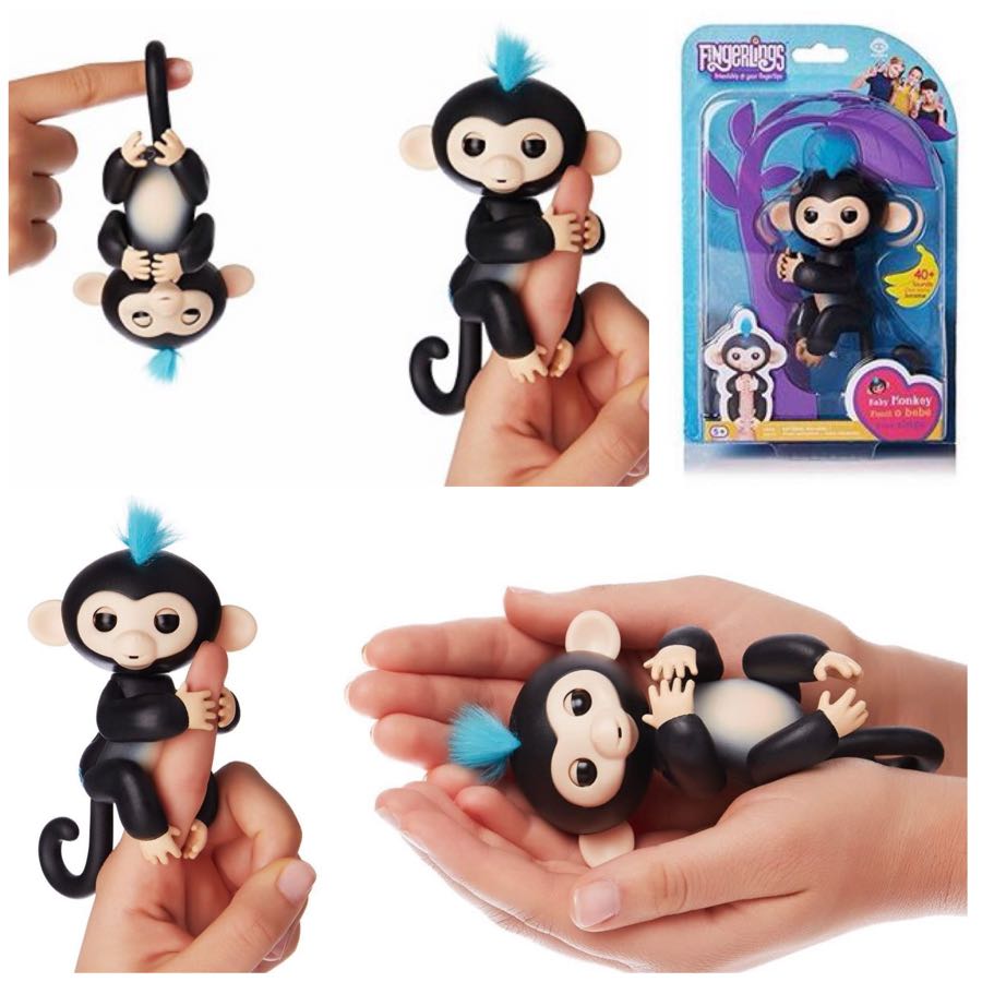 [CLEAR!] Interactive Fingerling Black Monkey - Finn (WowWee Fingerling ...