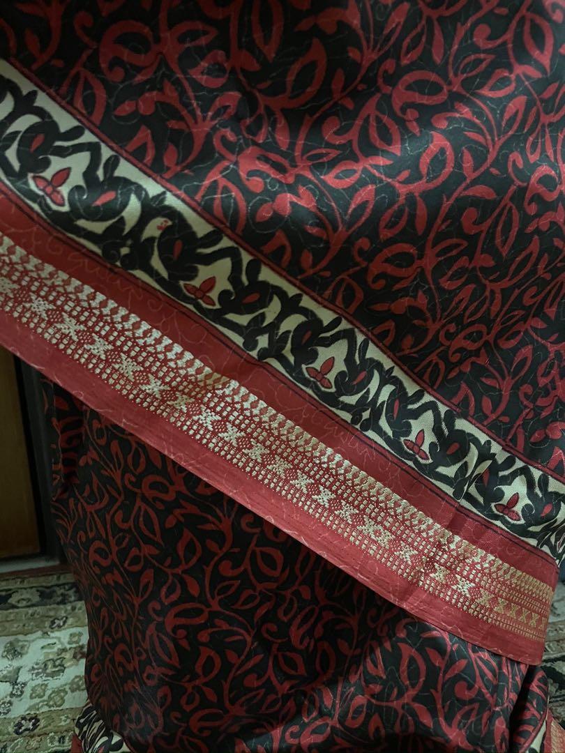 KAIN ELA RAYA SAREE FROM DELHI, Women's Fashion, Muslimah Fashion, Baju ...