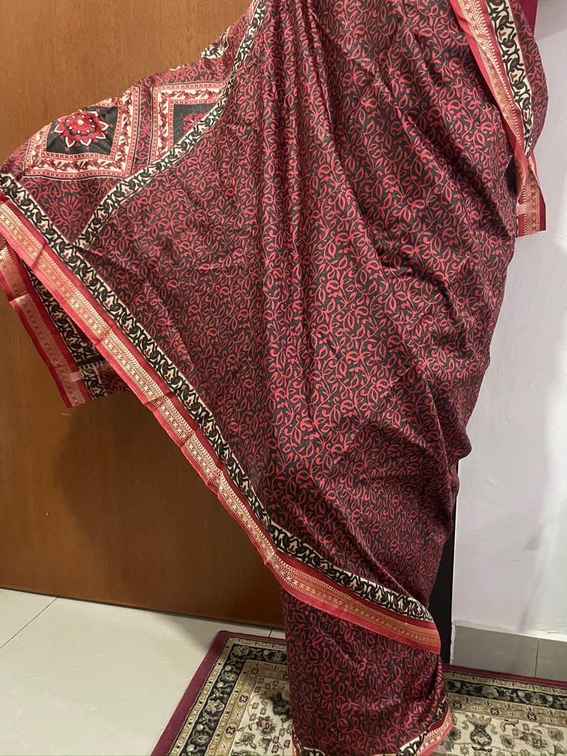 KAIN ELA RAYA SAREE FROM DELHI, Women's Fashion, Muslimah Fashion, Baju ...