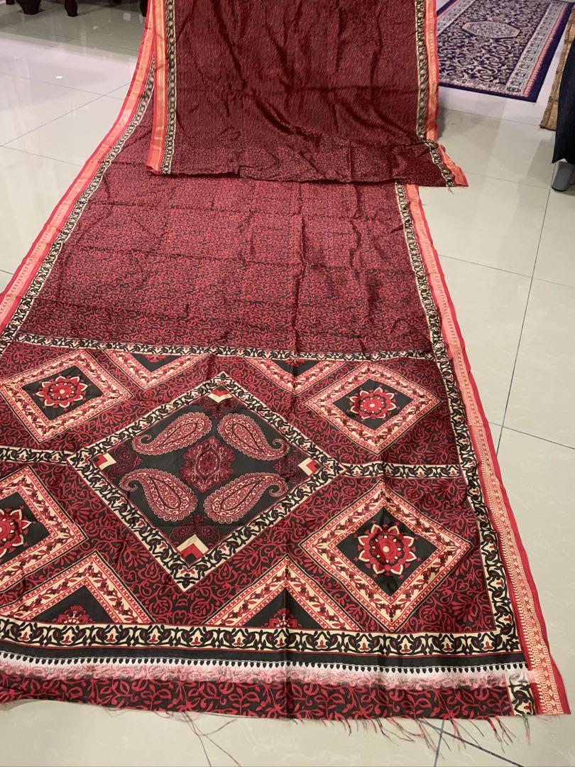 KAIN ELA RAYA SAREE FROM DELHI, Women's Fashion, Muslimah Fashion, Baju ...