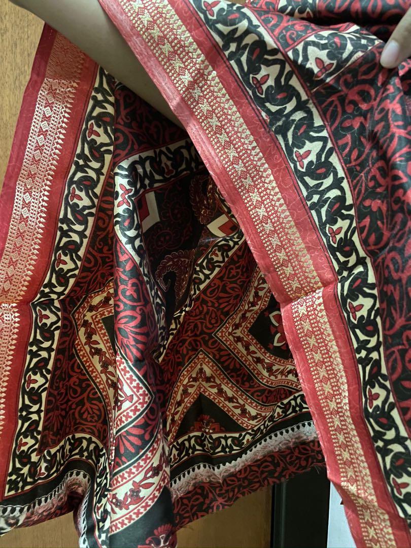 KAIN ELA RAYA SAREE FROM DELHI, Women's Fashion, Muslimah Fashion, Baju ...