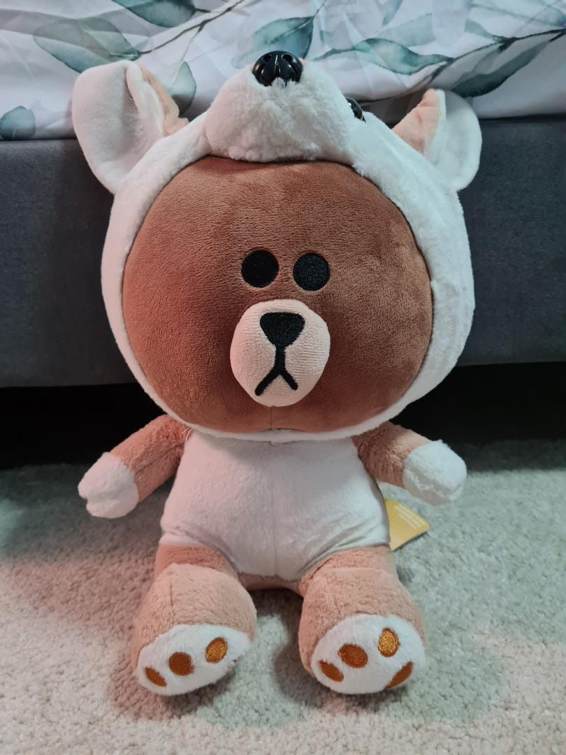 Line Friends Brown Plushie, Hobbies & Toys, Toys & Games on Carousell