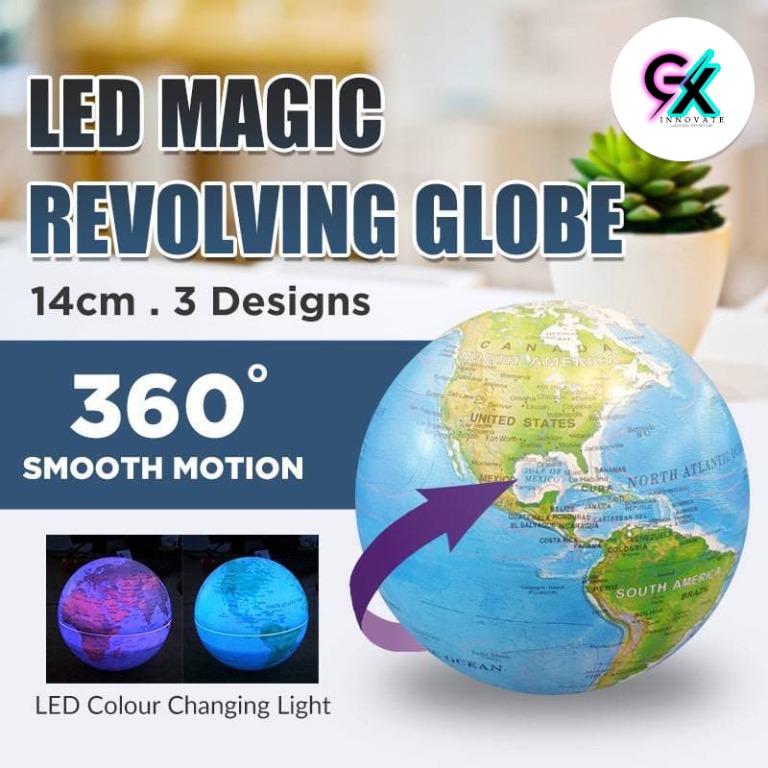 Magic Revolving Globe, Furniture & Home Living, Home Decor, Other Home ...