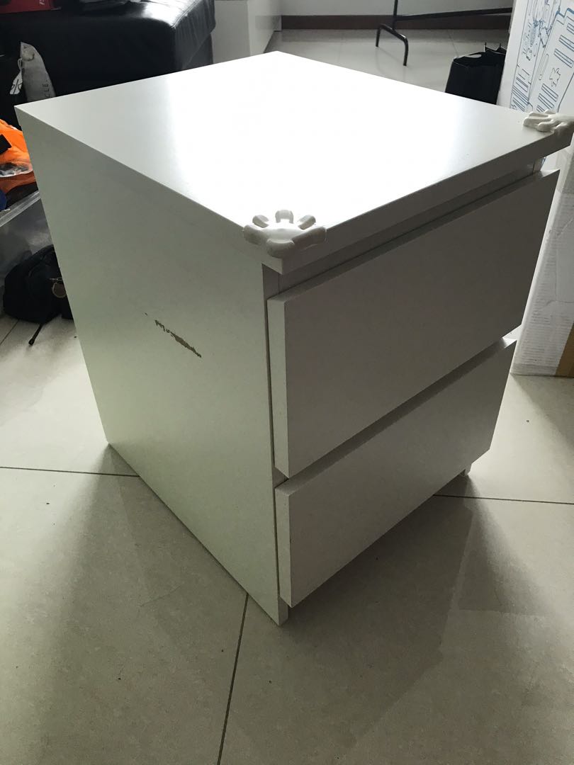 Malm Side Table, Furniture, Shelves & Drawers on Carousell