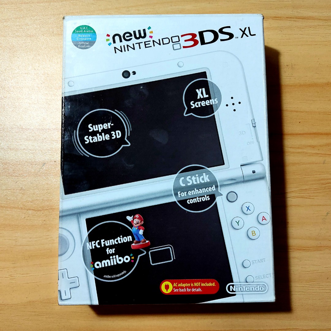 New 3DS XL Pearl White US MDE Complete, Video Gaming, Video Game ...