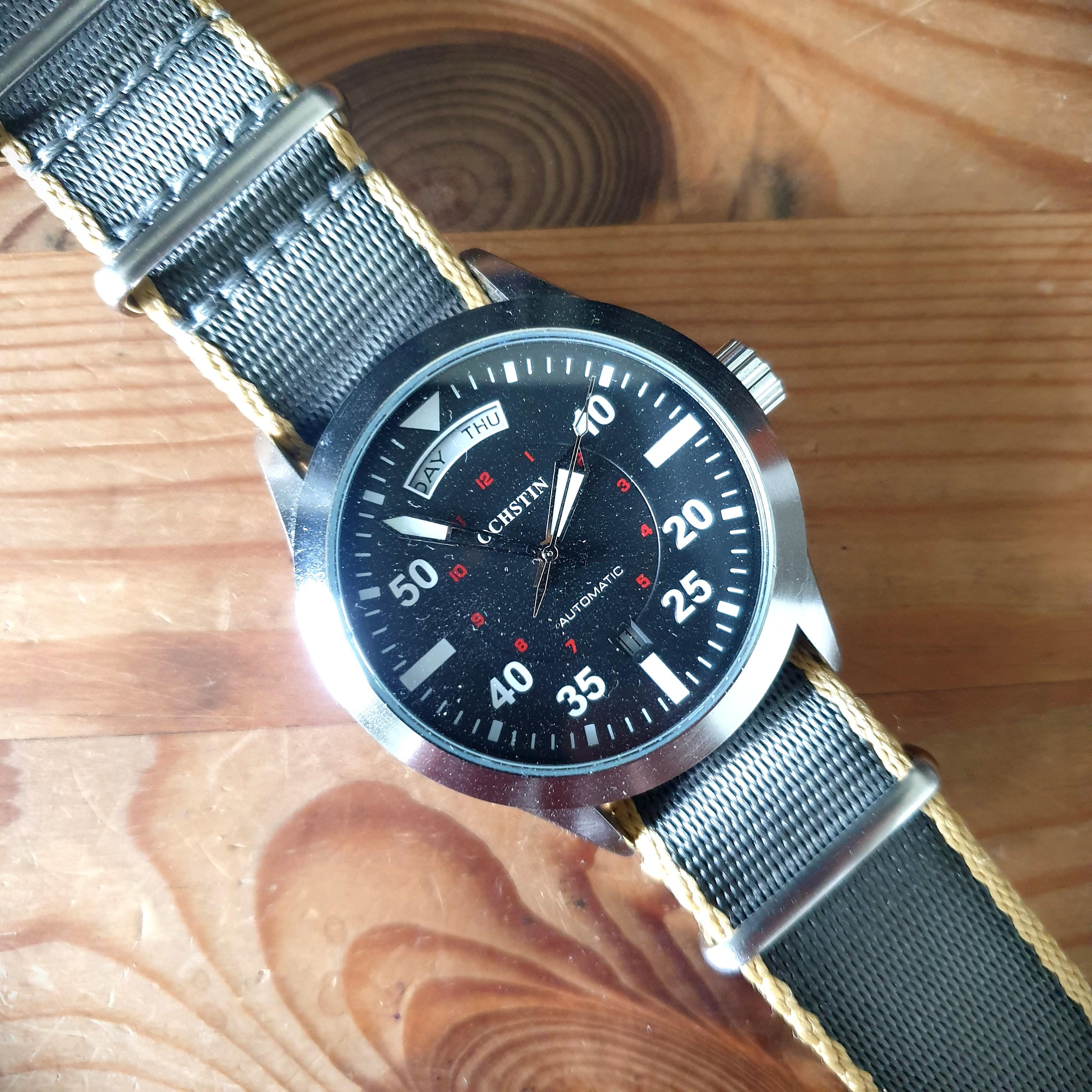 Ochstin Automatic Flieger Style Watch (Hamilton Aviation Homage), Men's ...