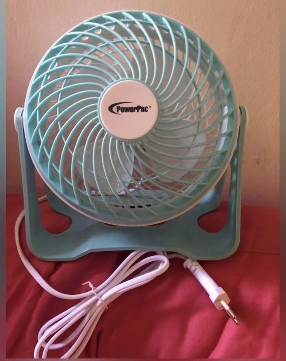 Power Pac 6” Mini Air Circulator Desk Fan with two speed, Furniture ...