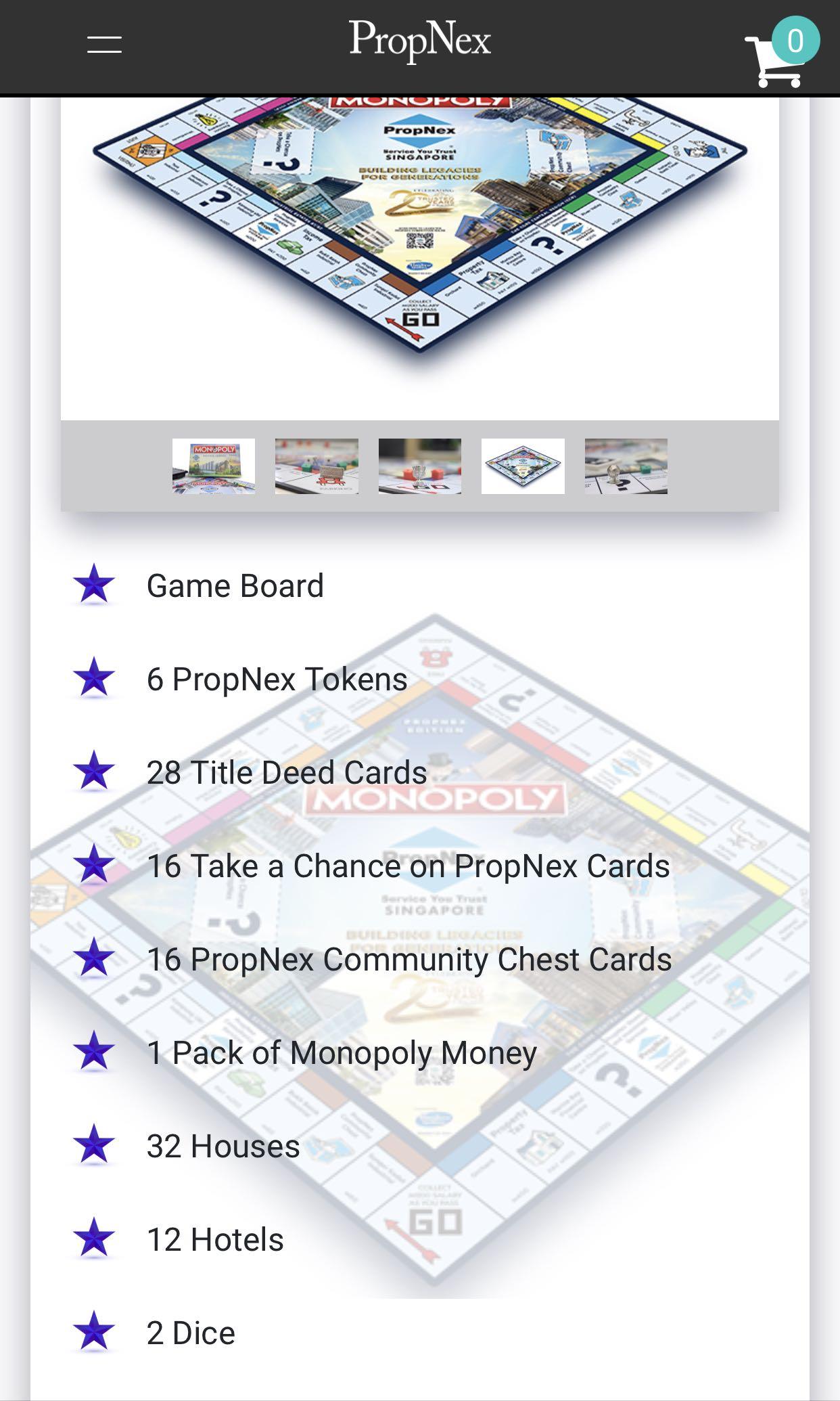 Propnex Singapore Monopoly Board Game, Hobbies & Toys, Toys & Games on ...