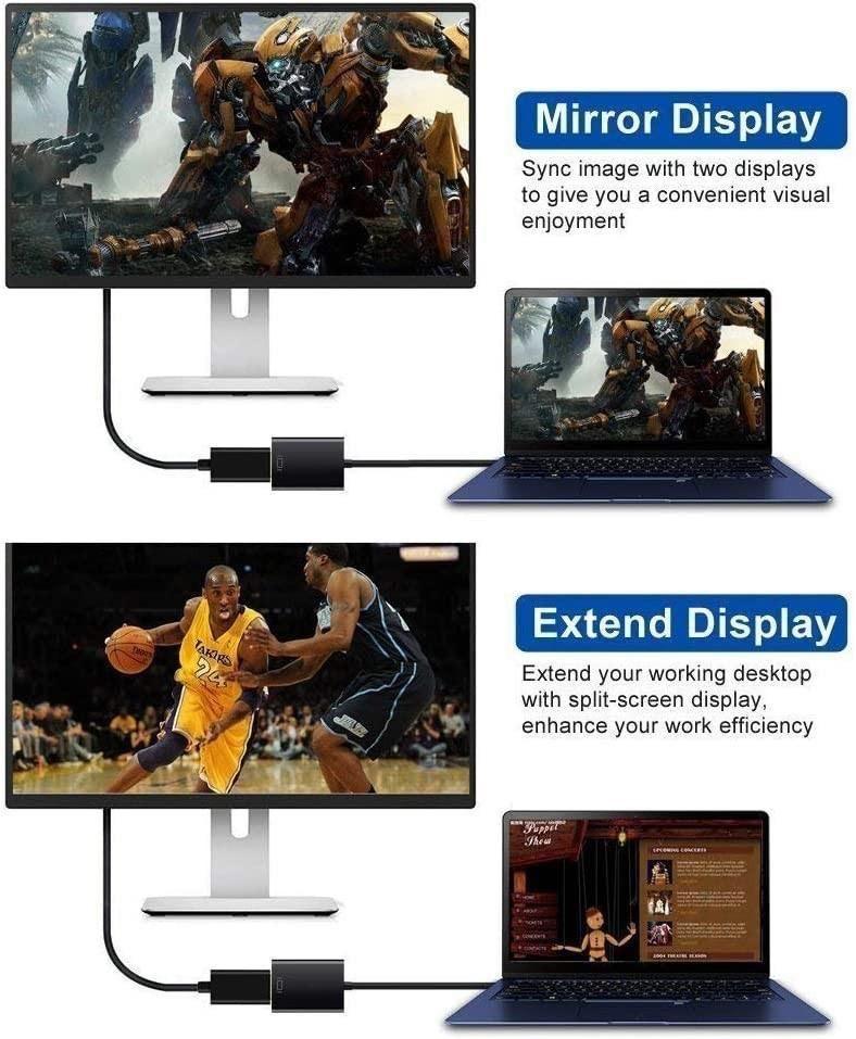 RayCue USB 3.0 to HDMI Adapter, USB to HDMI Adapter, HD 1080P Video ...