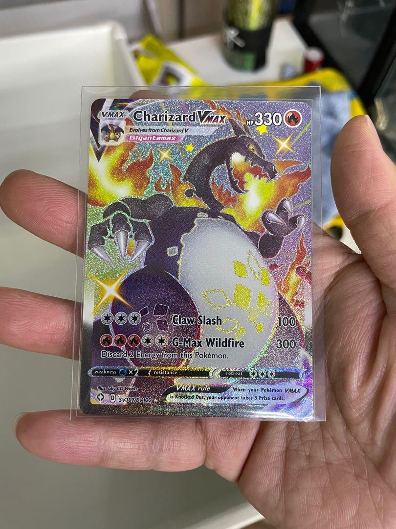 Shining fates charizard vmax 黑噴, 興趣及遊戲, 玩具 & 遊戲類 - Carousell