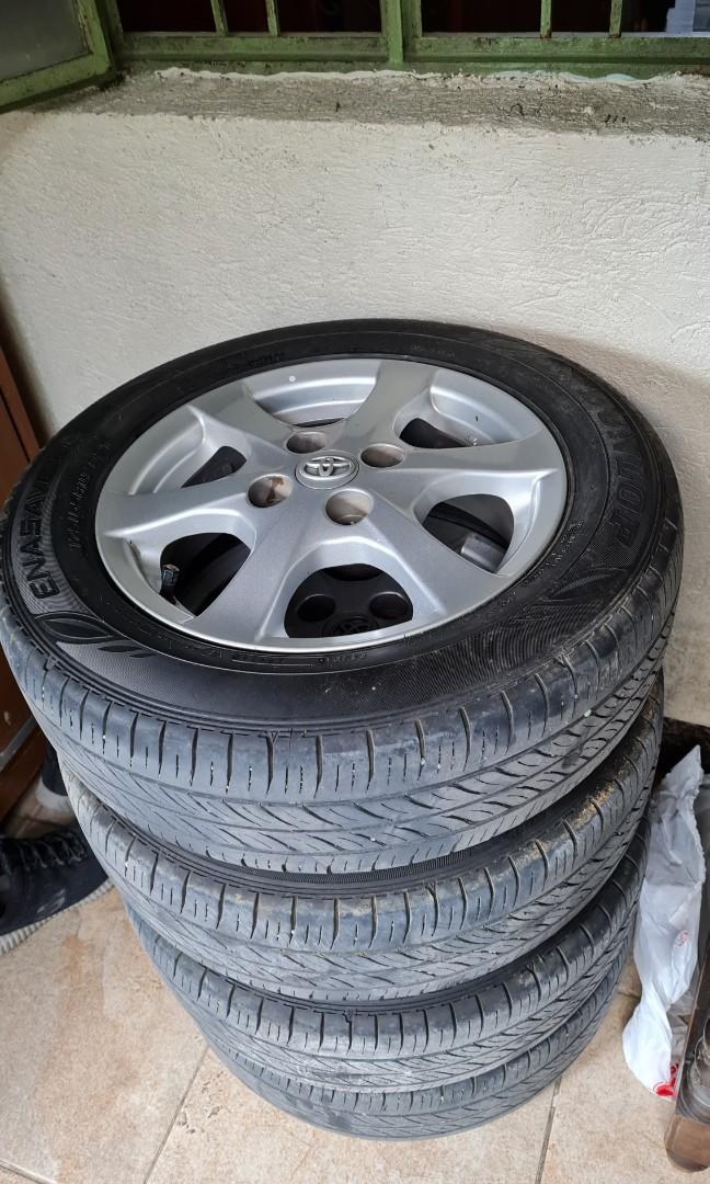 Toyota wigo mags and tires, Car Parts & Accessories, Mags and Tires on ...