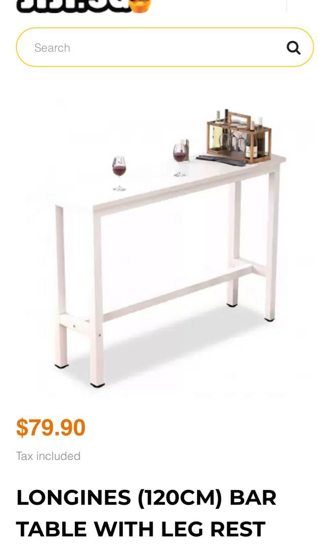 Bar Table - Longines Bar Table (120cm), Furniture & Home Living ...