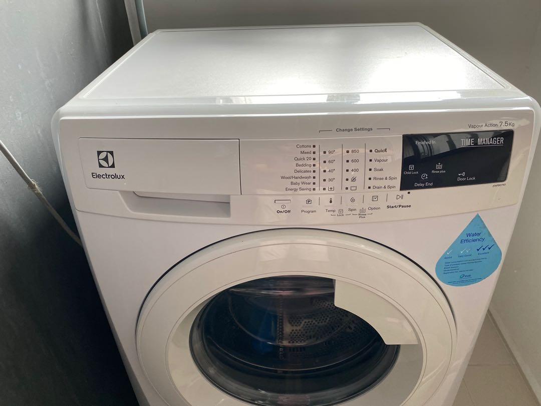 Electrolux (Front Load) Vapour Action - 7.5KG Washing Machine, TV ...