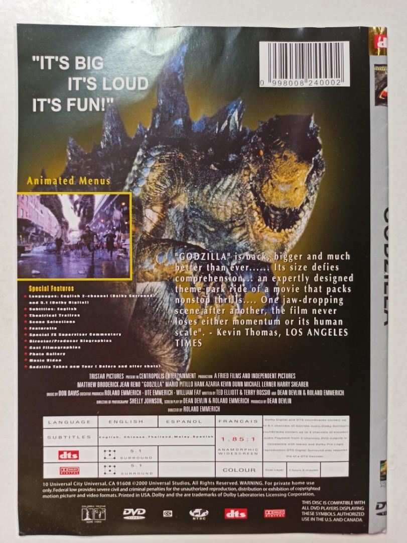 Godzilla DVD, Hobbies & Toys, Music & Media, CDs & DVDs on Carousell